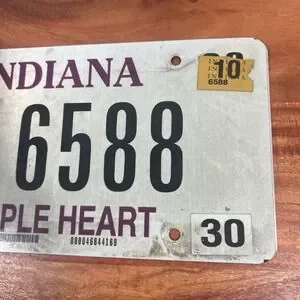 Unbranded | Other | Indiana Purple Heart License Plate Veteran Military ...
